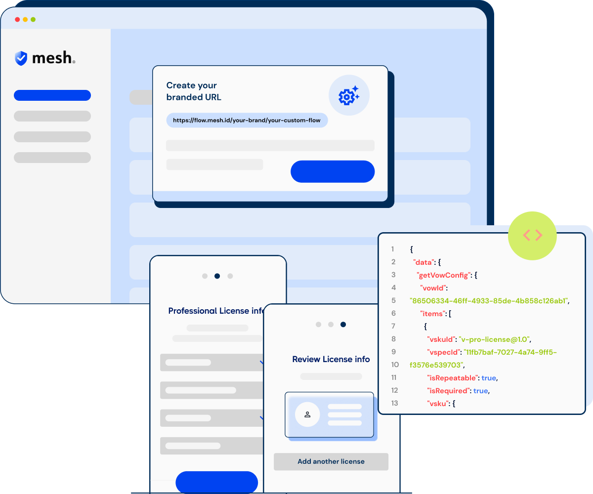 Business Identity Verification with Mesh Business Entity Verification
